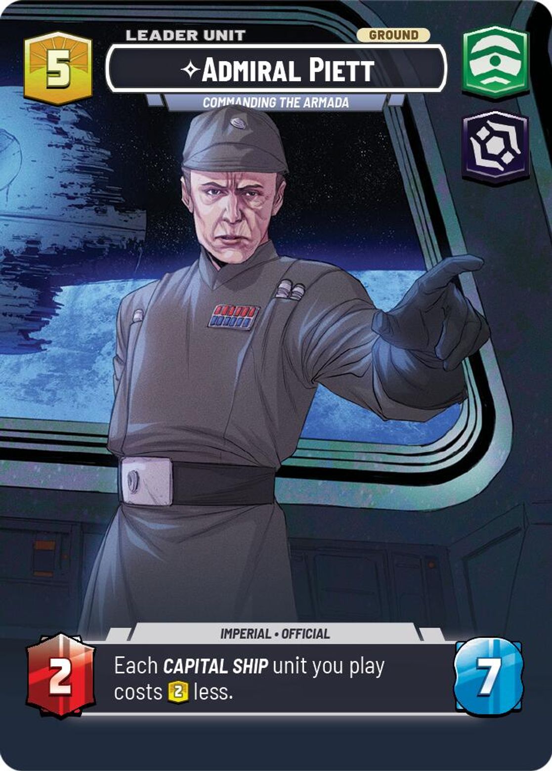 Admiral Piett - Commanding the Armada - Star Wars Unlimited DB