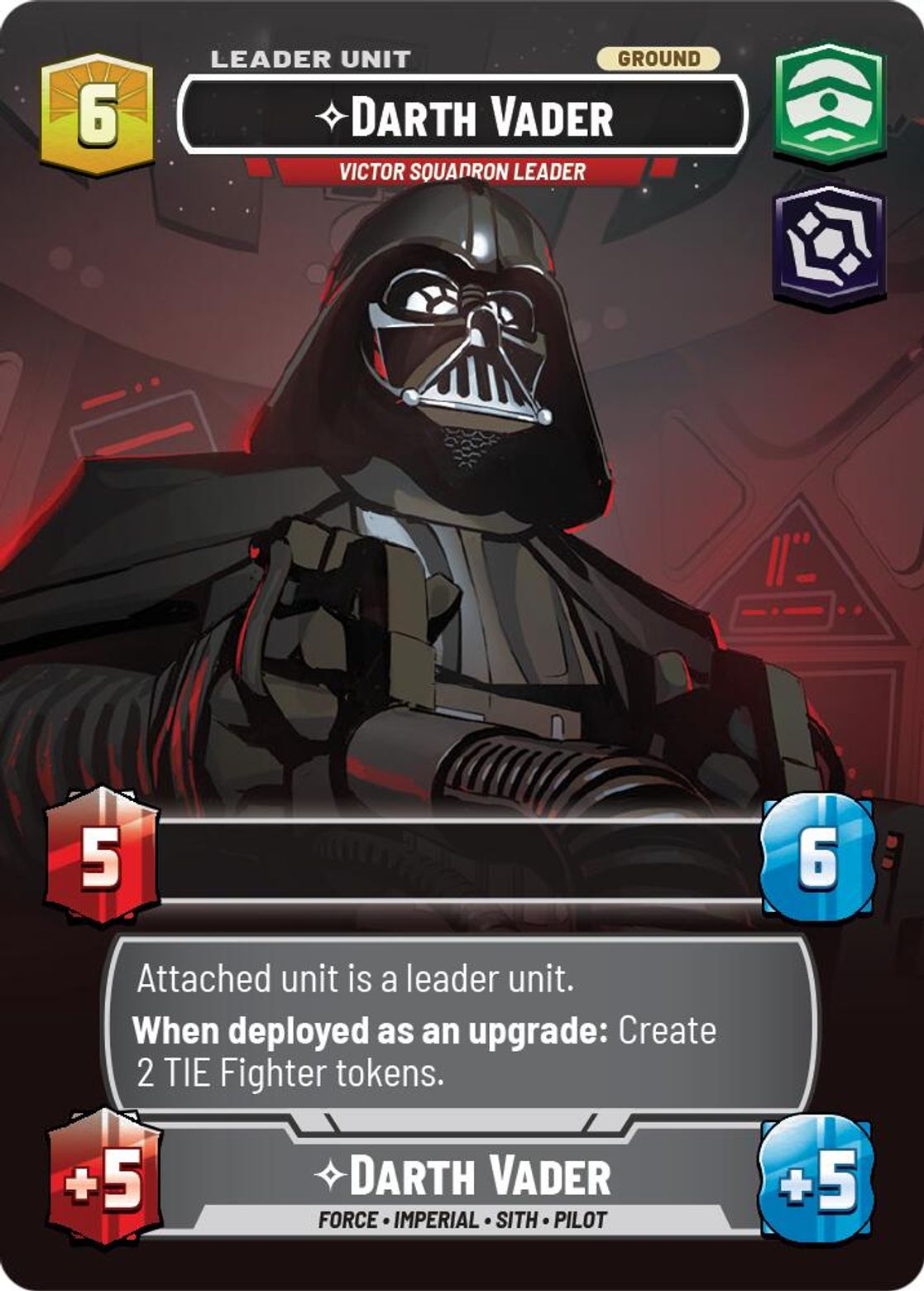 Darth Vader - Victor Squadron Leader - Star Wars Unlimited DB