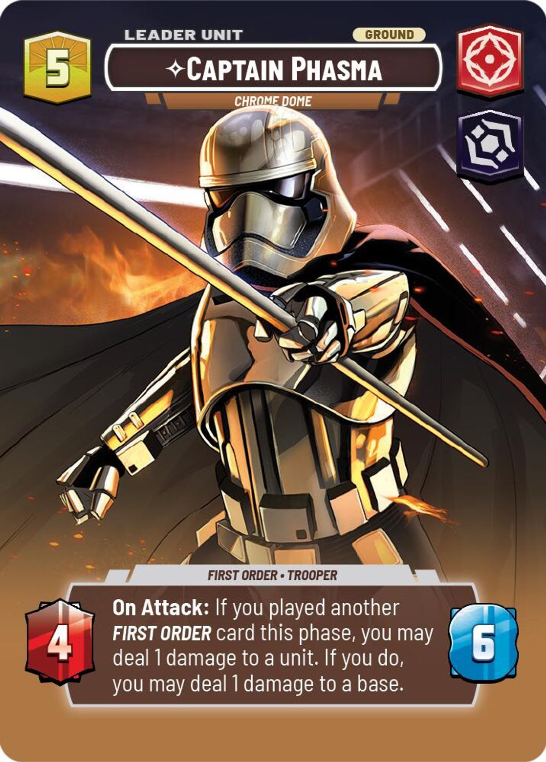 Captain Phasma - Chrome Dome - Star Wars Unlimited DB