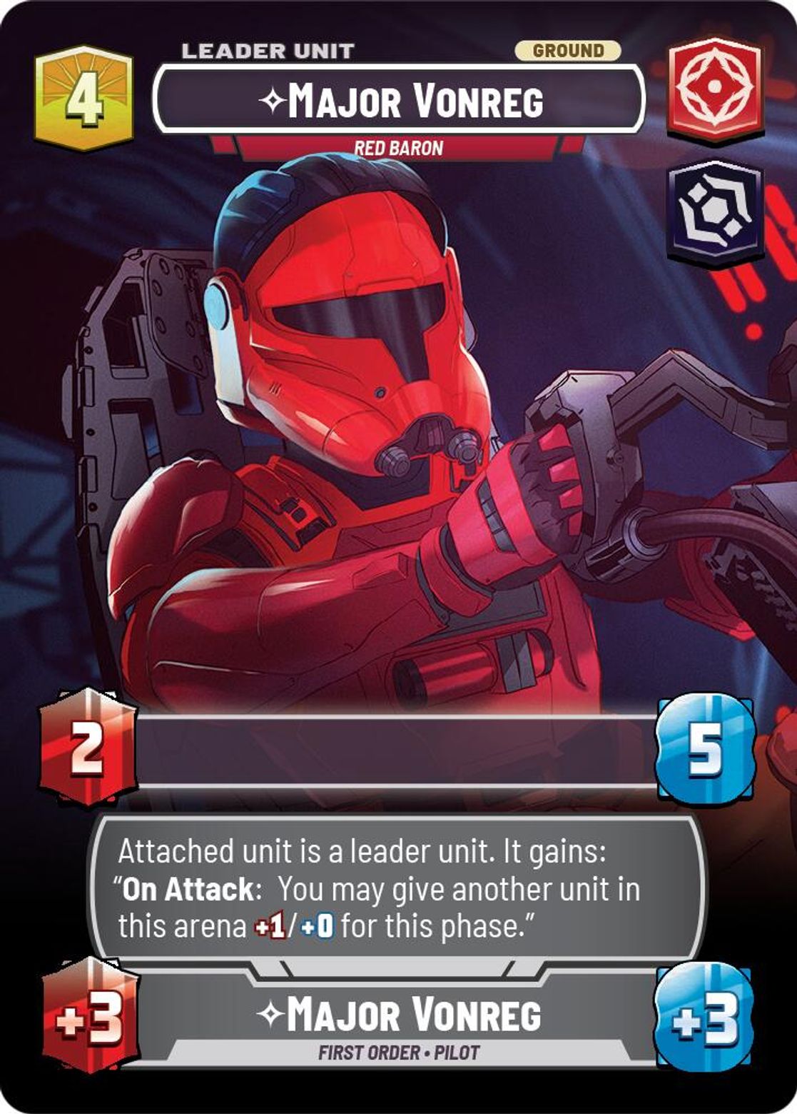 Major Vonreg - Red Baron - Star Wars Unlimited DB