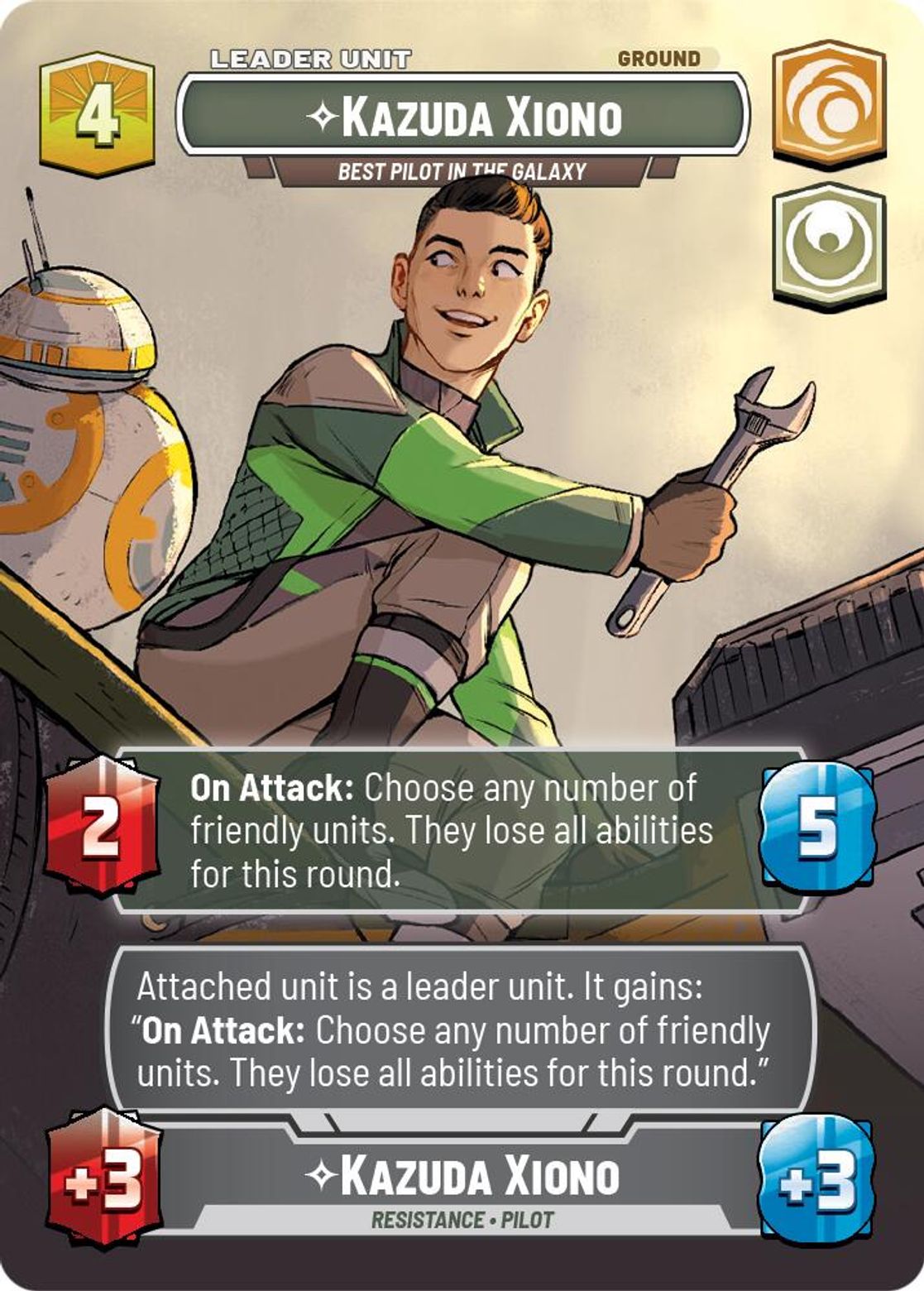 Kazuda Xiono - Best Pilot in the Galaxy - Star Wars Unlimited DB