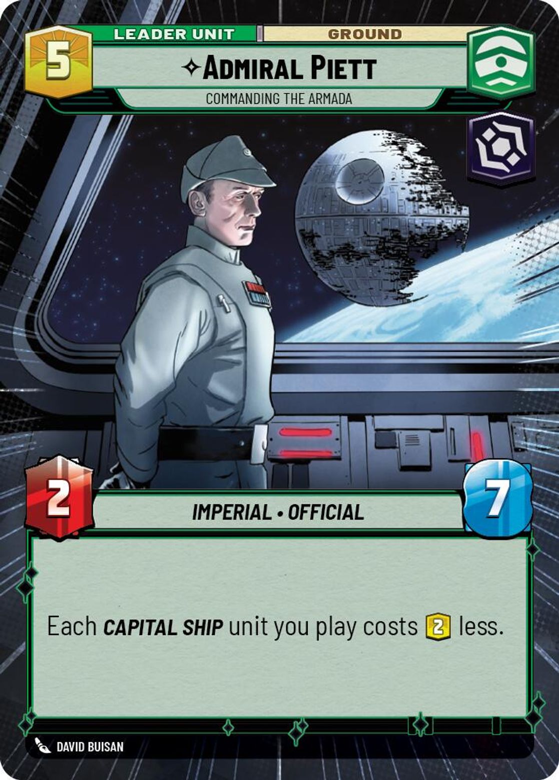 Admiral Piett - Commanding the Armada - Star Wars Unlimited DB