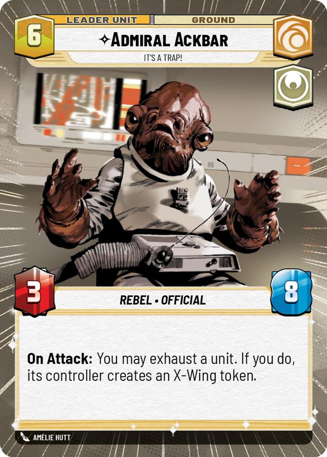 Admiral Ackbar - It's A Trap! - Star Wars Unlimited DB