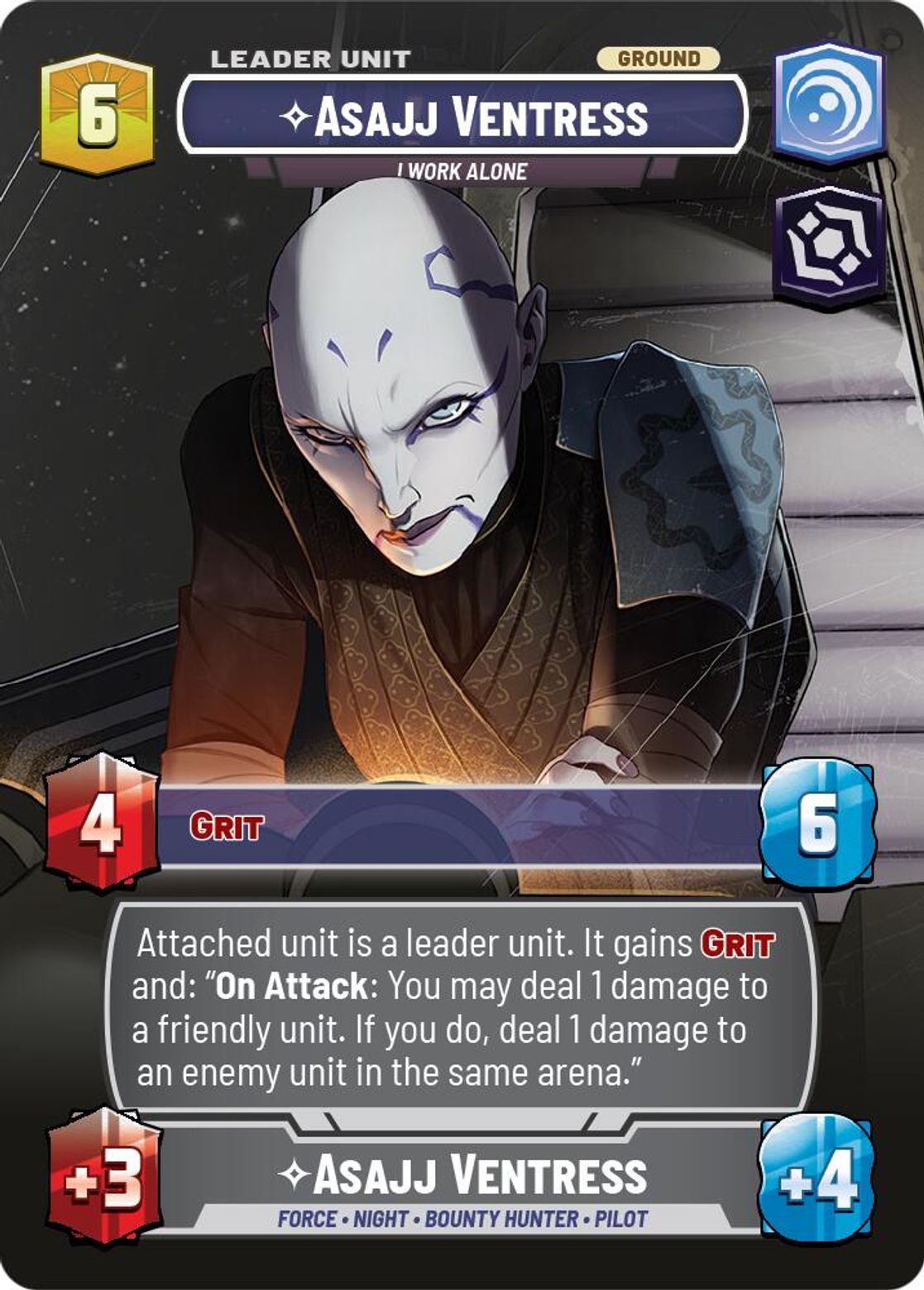 Asajj Ventress - I Work Alone - Star Wars Unlimited DB