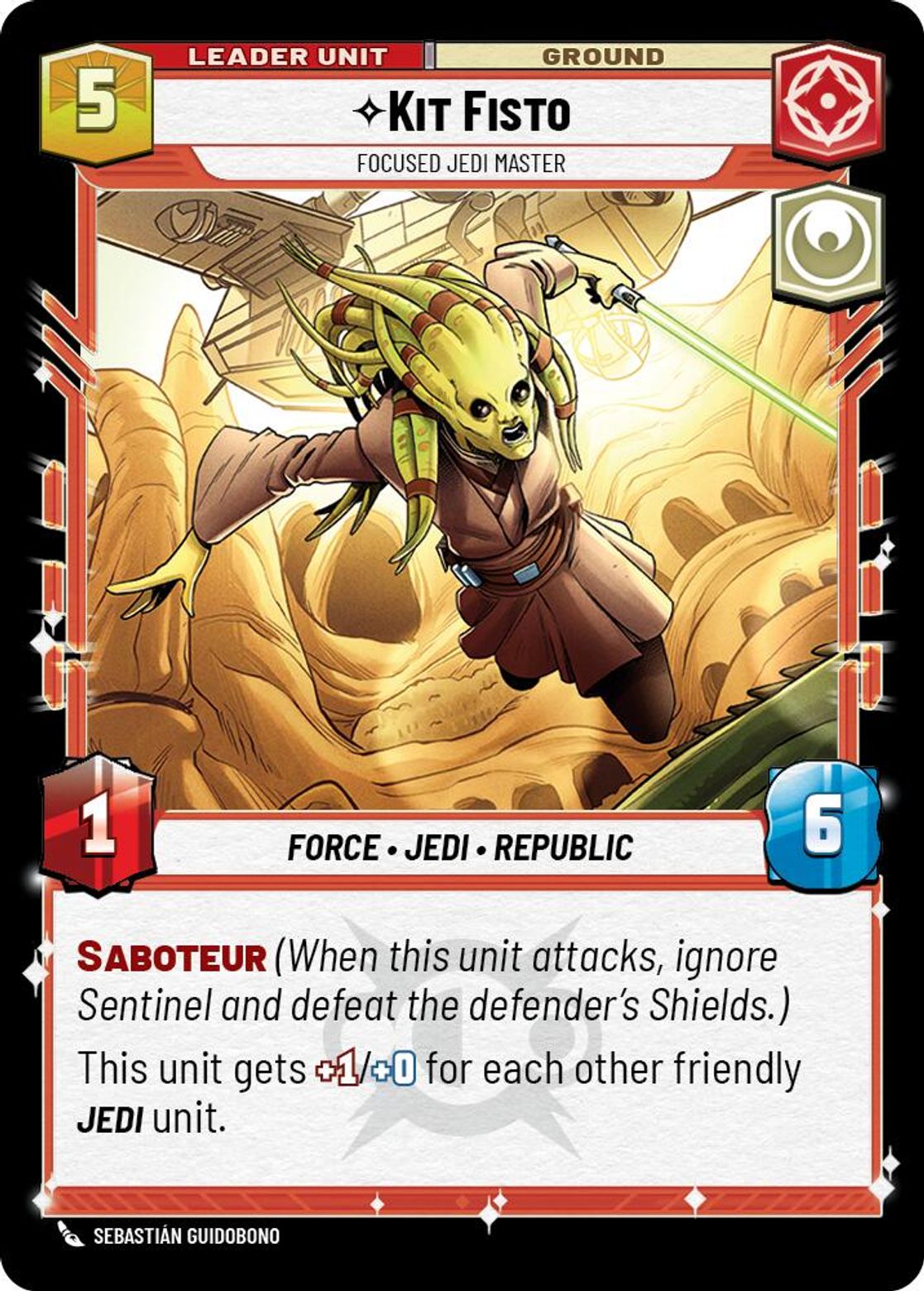 Kit Fisto - Focused Jedi Master - Star Wars Unlimited DB