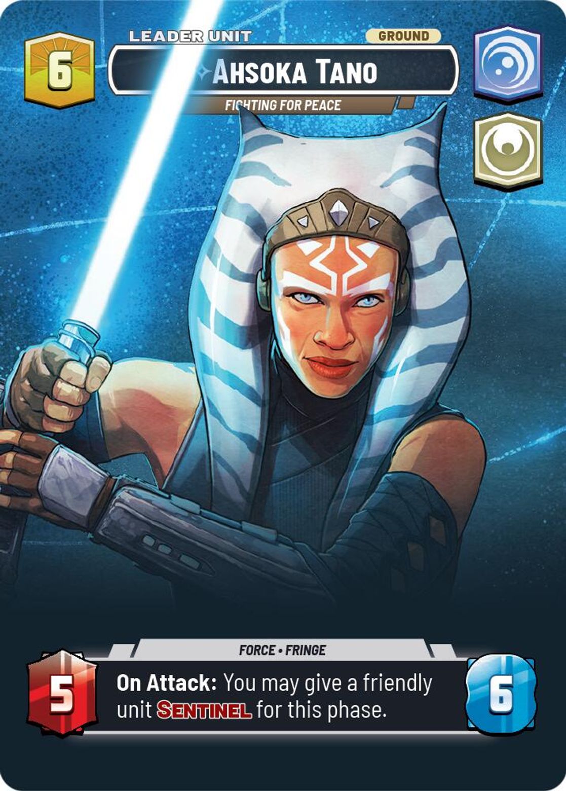 Ahsoka Tano - Fighting For Peace - Star Wars Unlimited DB