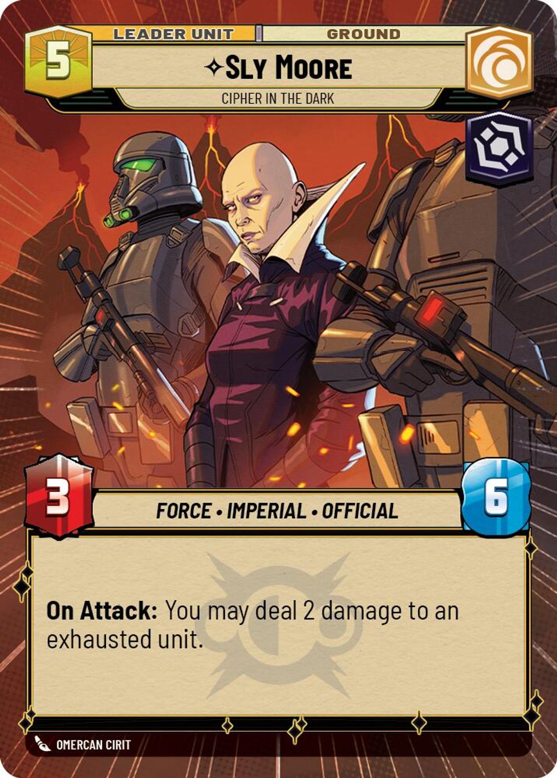 Sly Moore - Cipher in the Dark - Star Wars Unlimited DB